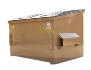 Front and Rear Load Trash & Recycling Containers – First Look Display Group