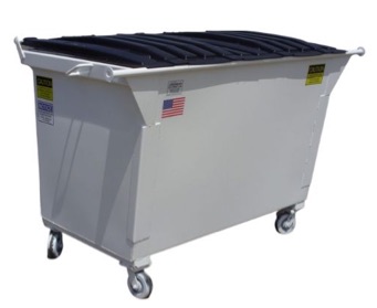 Front and Rear Load Trash & Recycling Containers - First Look Display Group